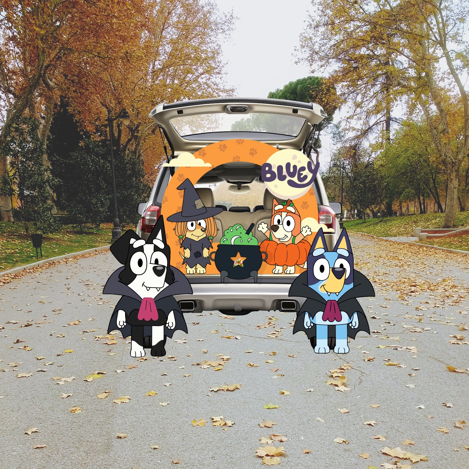 Bluey Bingo halloween themed party Characters PROPS Cutouts Decoration ...