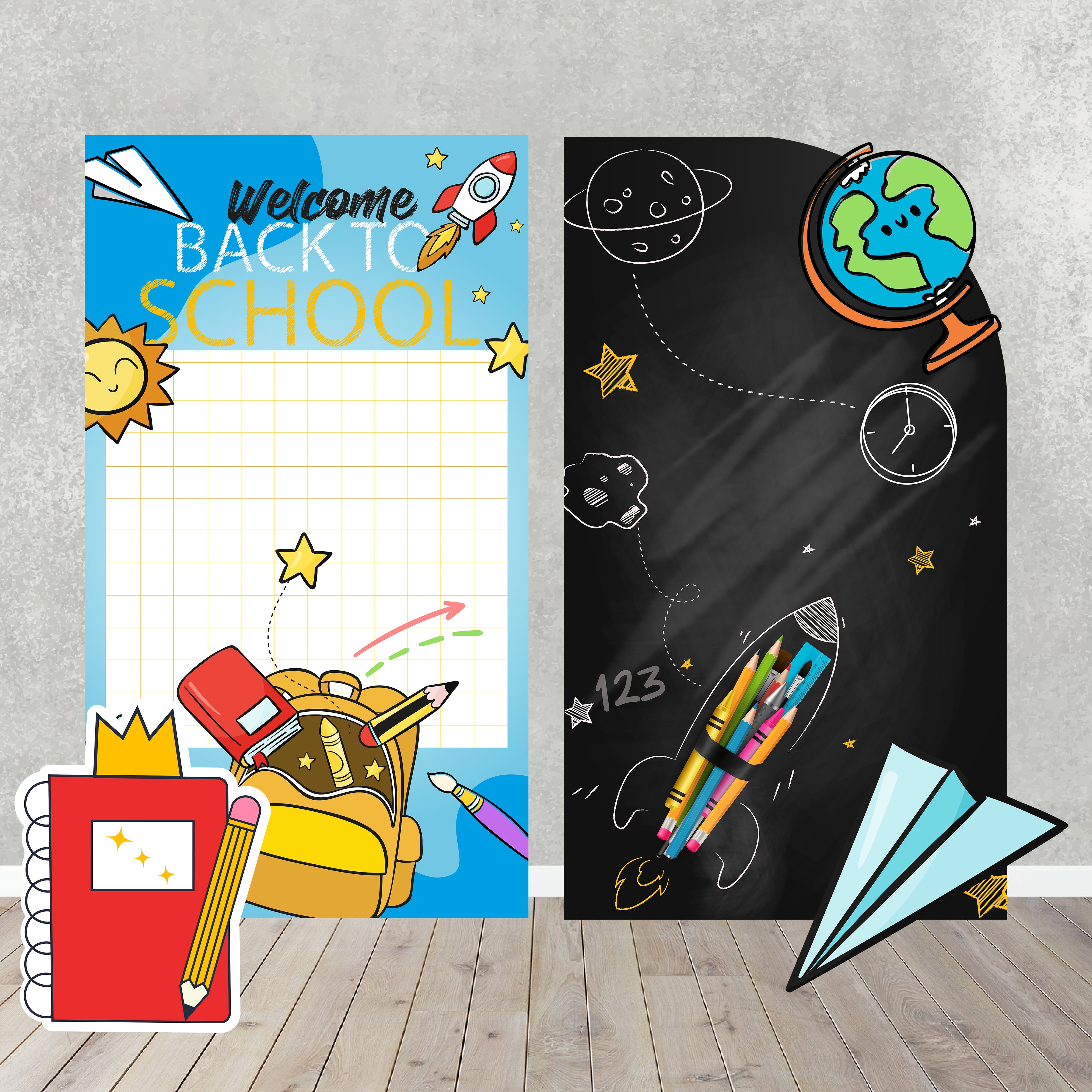 Back to School Characters/Custom PROPS Cutouts in Foam Board for Birth ...