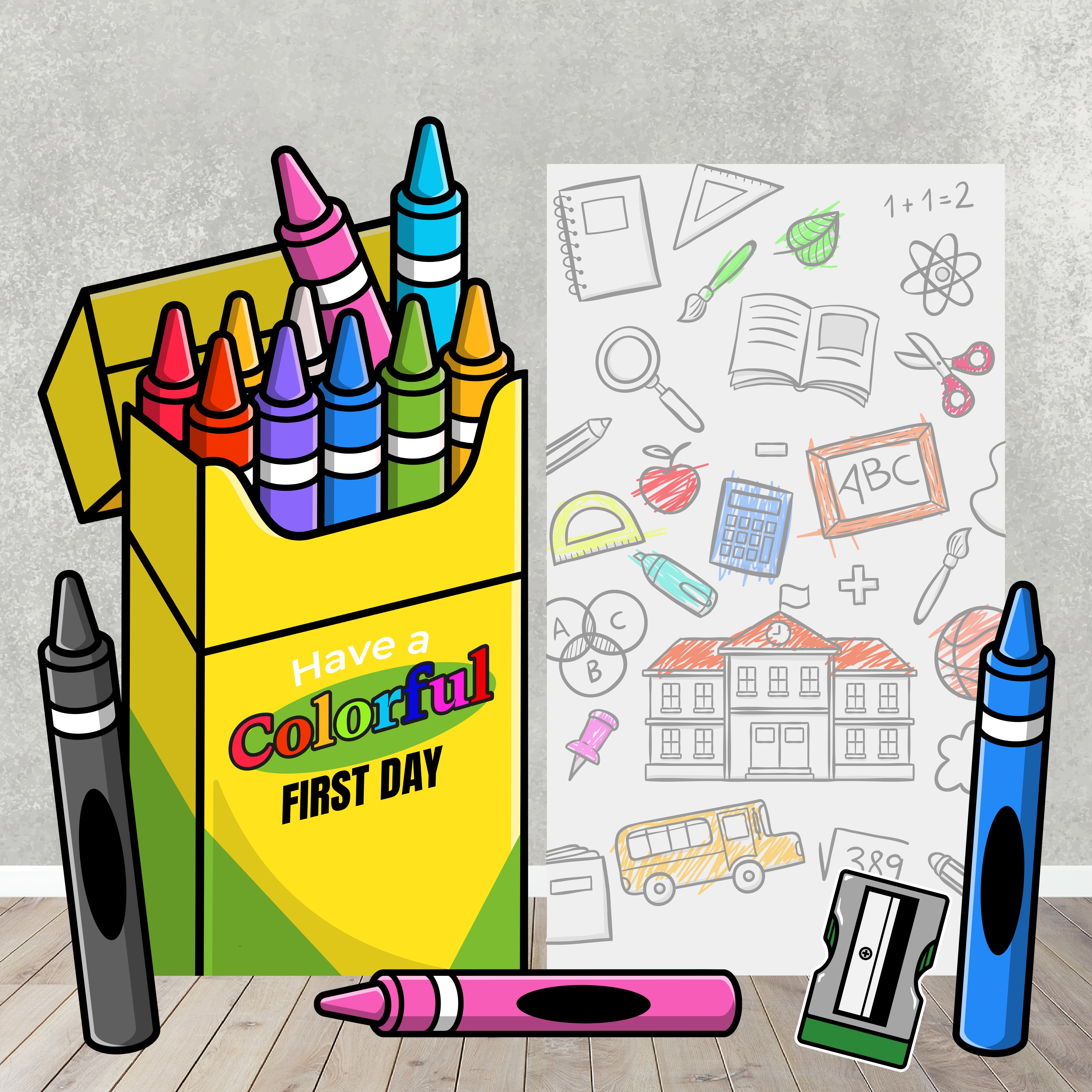 Back to School Characters/Custom PROPS Cutouts in Foam Board for Birth ...