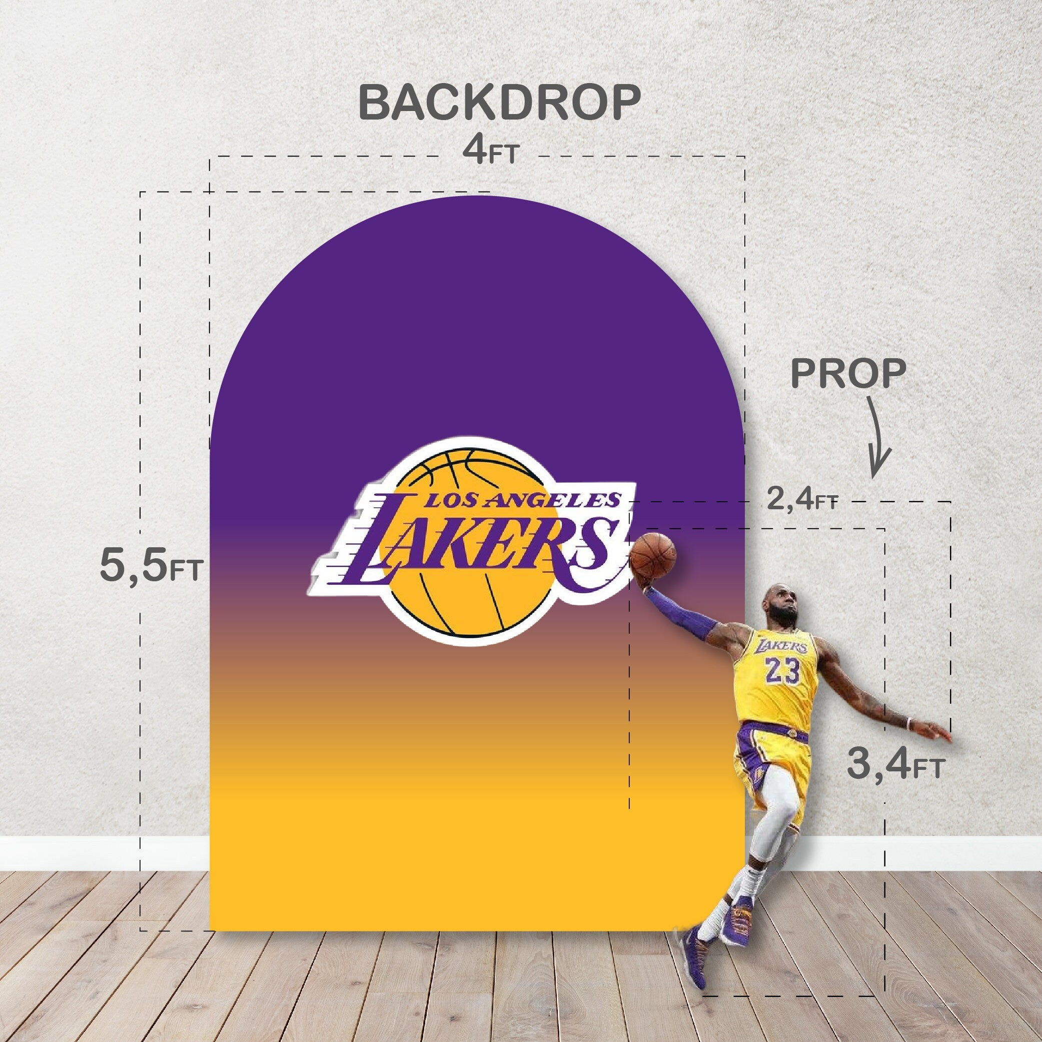 Basketball Theme Party Backdrops,Cut Out. Background. Slam, Dunk, LeBr ...