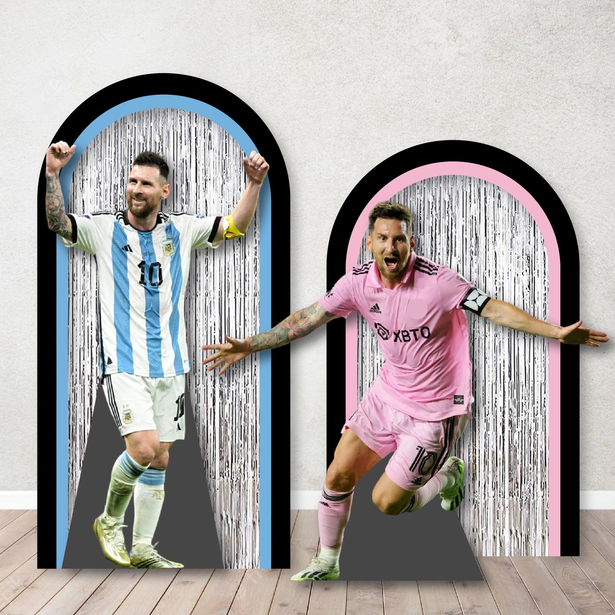 LIONEL MESSI Inspired Backdrop, Props, Life-Size Messi Prop. Soccer Bi ...