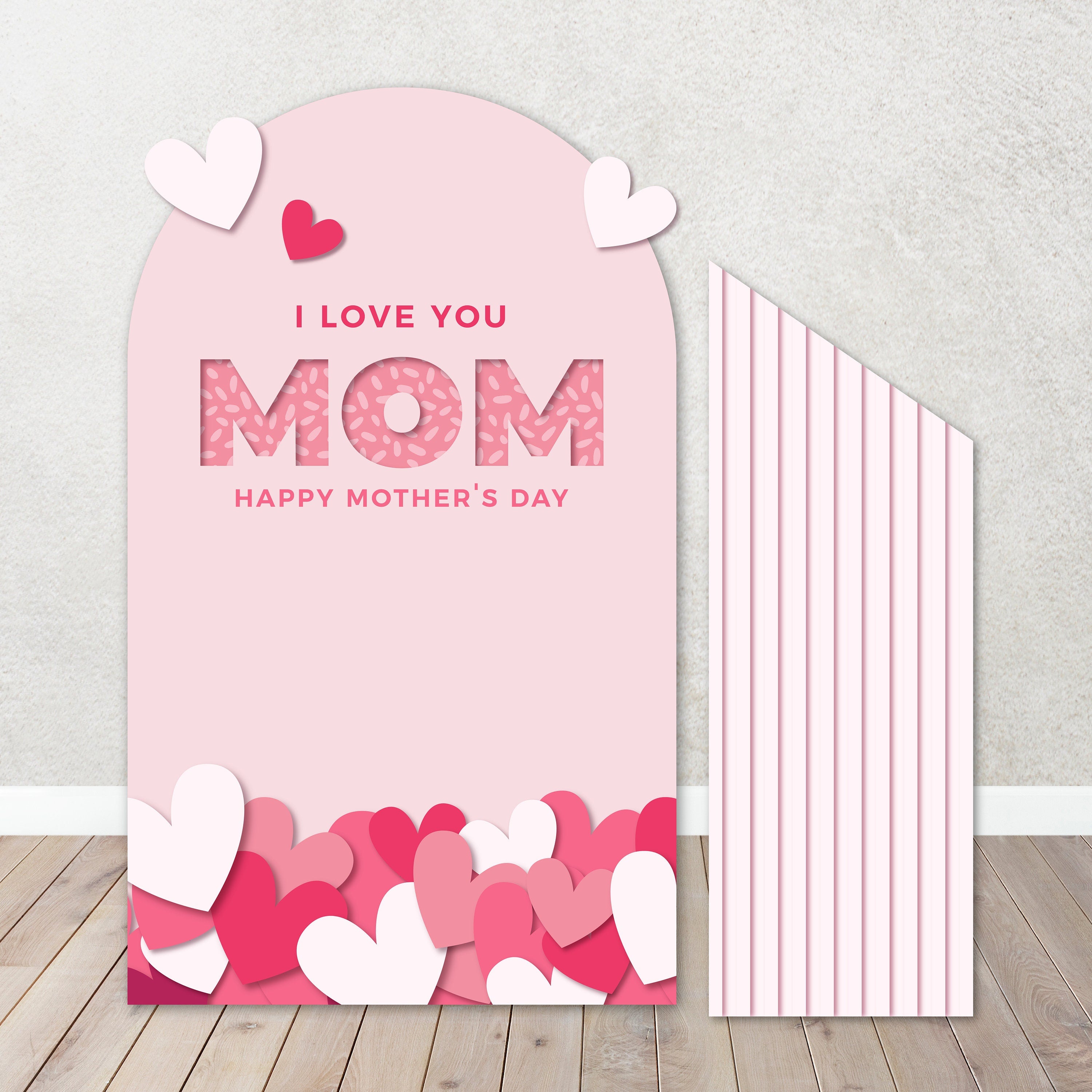 Mother's Day Backdrops,Props for Mothers Day,I love you Mom yard sign ...